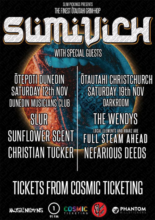 Ōtautahi Grim-Hop Riot Slimivich launches Debut Tiny Tour – Muzic.NZ