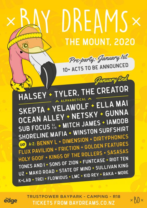 Bay Dreams 2020 – First Line-up Announcement – Muzic.NZ