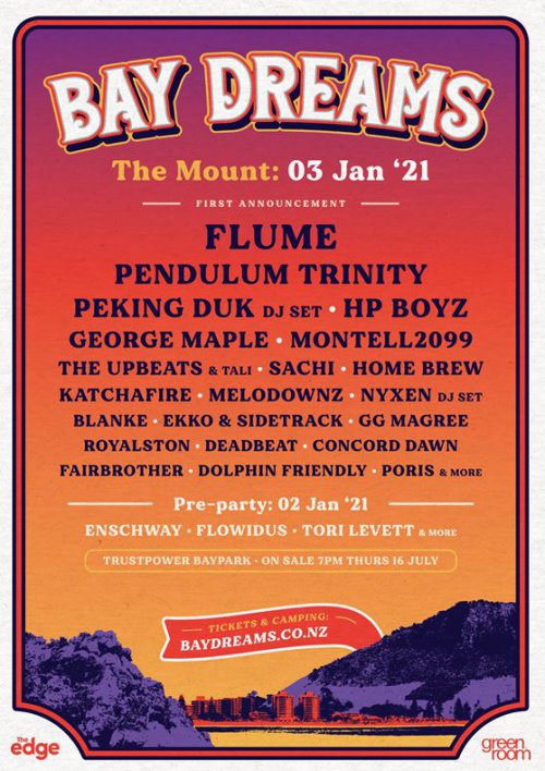 Bay Dreams 2021 – First Announce – Muzic.NZ