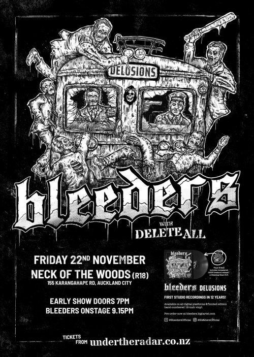 Bleeders – Darkness Falls, First Studio Recording in 12 years – Muzic.NZ
