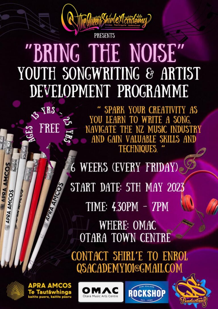 Bring The Noise Songwriting / Artist Development Program – Muzic.NZ