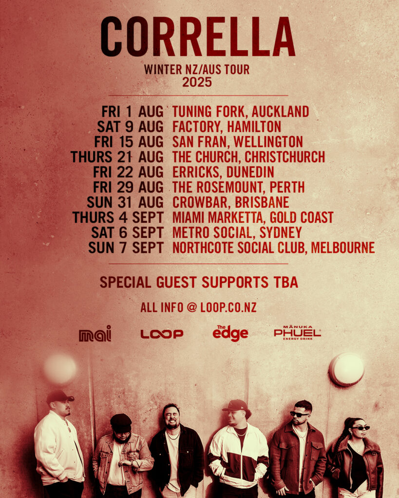 Corrella adds star-studded supporting line-up to August tour – Muzic.NZ