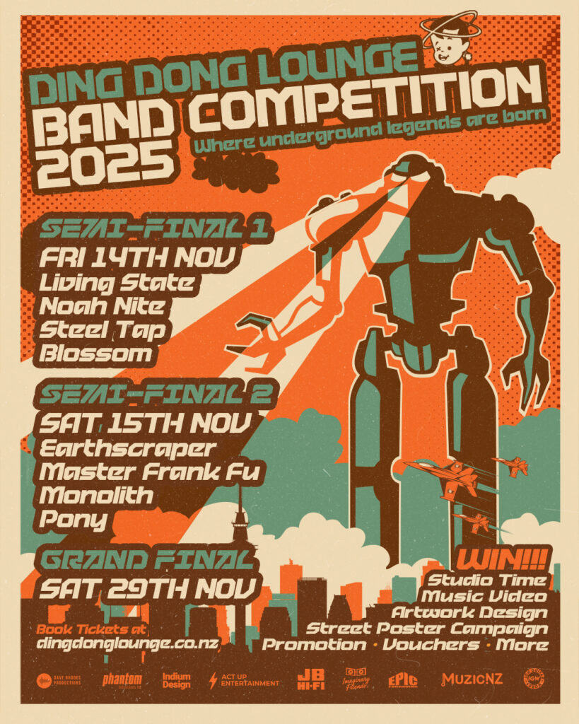 Ding Dong Lounge Band Competition 2025: Semi-Finalists Announced – Muzic.NZ