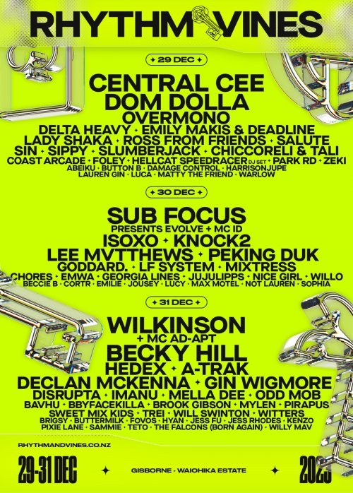 Full Line-up Unlocked For Rhythm And Vines 2023 – Muzic.NZ