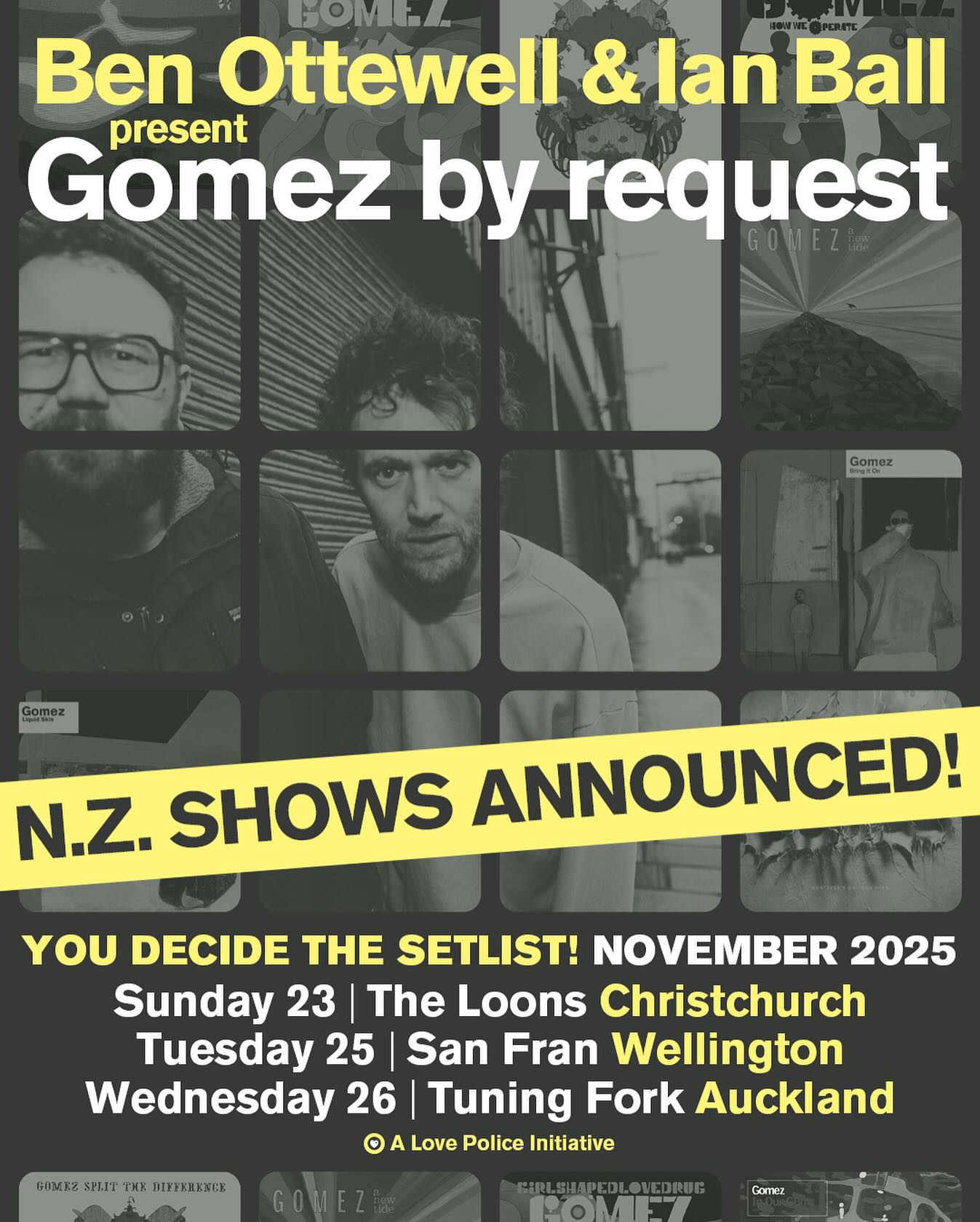 Gomez By Request! Ben Ottewell and Ian Ball are heading to New Zealand ...