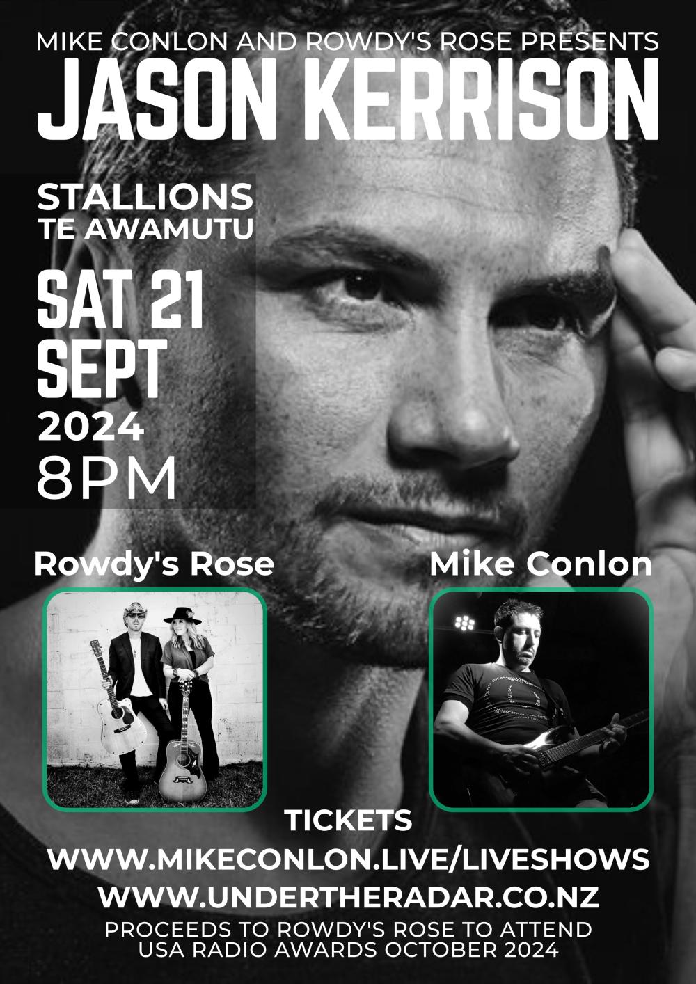 Jason Kerrison, Mike Conlon and Rowdy’s Rose Live in Te Awamutu – Muzic.NZ