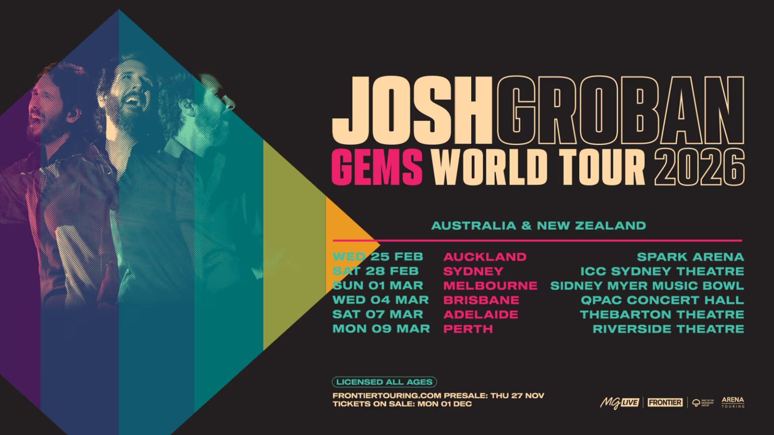 Josh Groban Heads to NZ on Gems World Tour – Muzic.NZ