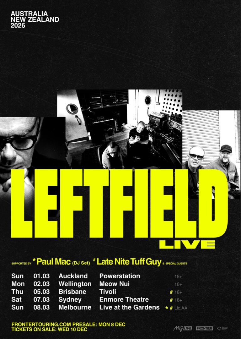 Leftfield (UK) return to New Zealand in March 2026 – Muzic.NZ