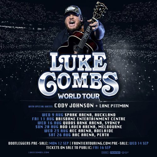 Luke Combs Makes New Zealand Debut in August on his 2023 World Tour ...