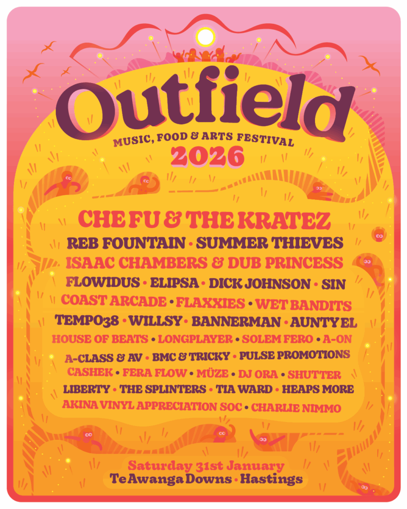 Announcing Outfield Music, Food & Arts Festival 2026 – Muzic.NZ