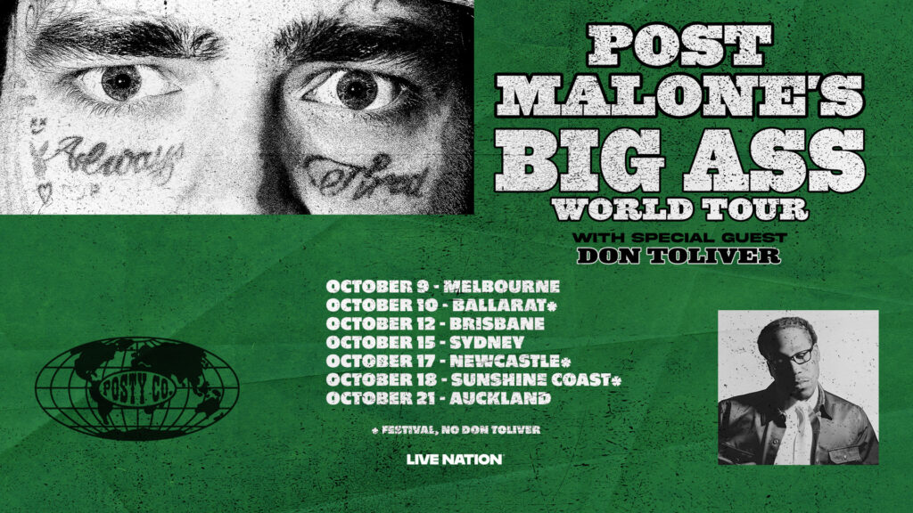 Post Malone Presents The Big Ass World Tour New Zealand 2026 – Muzic.NZ