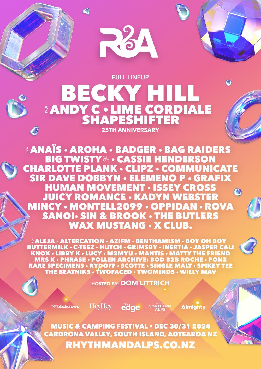 Rhythm and Alps New Year’s Festival Timetable Announced – Muzic.NZ