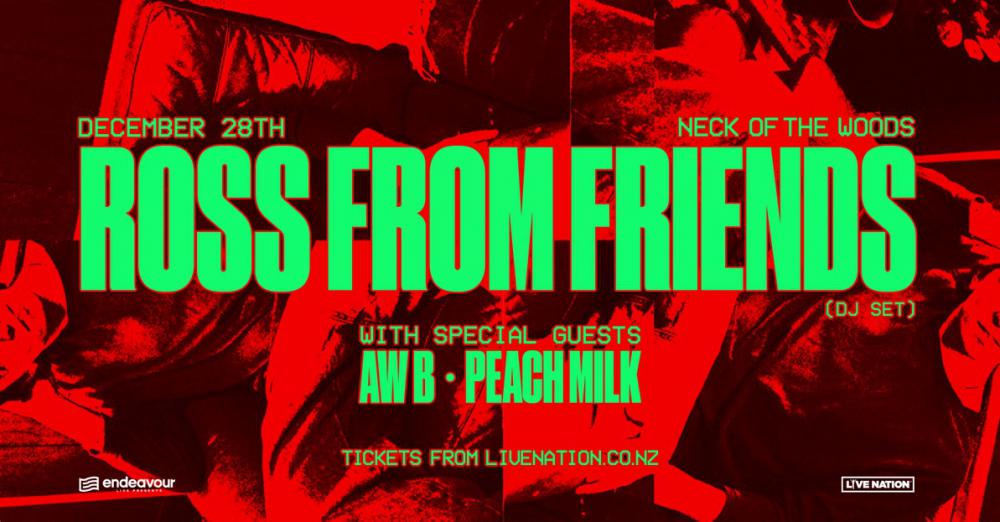 Ross From Friends Announces Auckland Club Show – Muzic.NZ