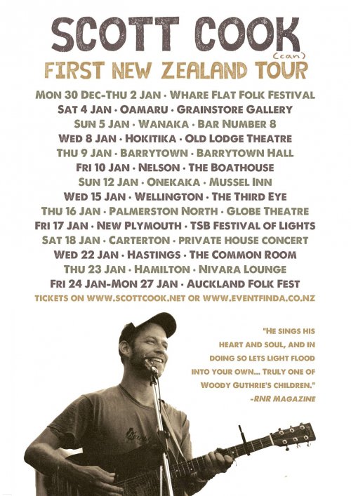 Scott Cook (CAN) – First NZ Tour – Muzic.NZ