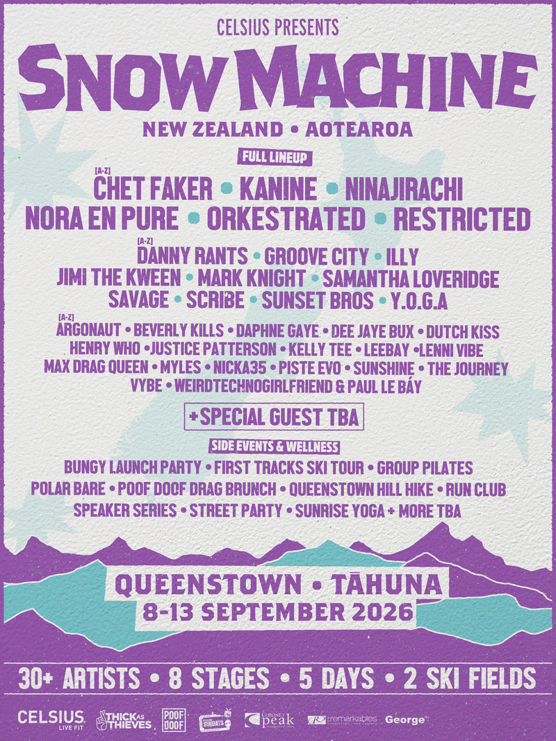 Snow Machine Announces Stellar Lineup For Queenstown 2026 – Muzic.NZ