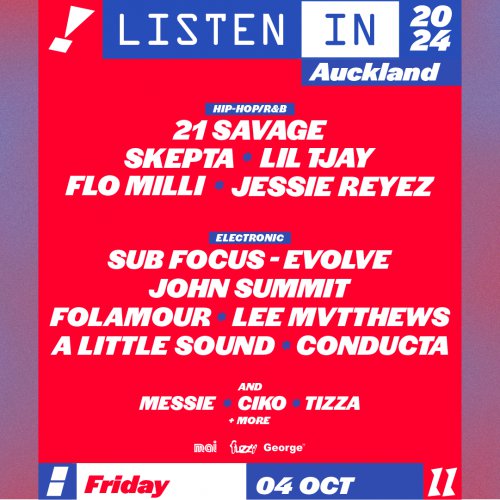 The Listen In 2024 line-up for Auckland has landed! – Muzic.NZ