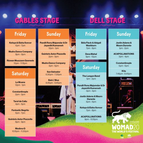 WOMAD New Zealand 2023 Stage Schedule released – Muzic.NZ