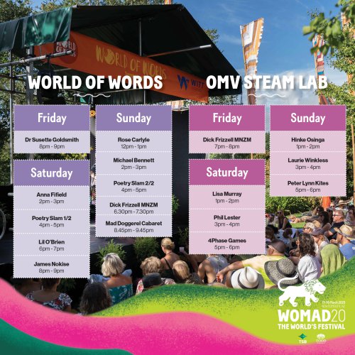 WOMAD New Zealand 2023 Stage Schedule released – Muzic.NZ